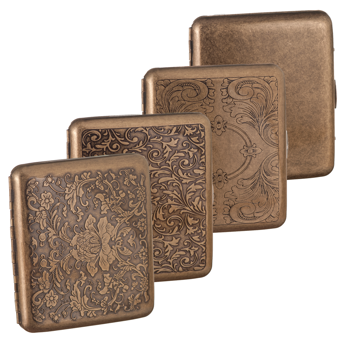 Vintage Bronze Design 20 Cigarette Case — Goodfellas Cigar Shop